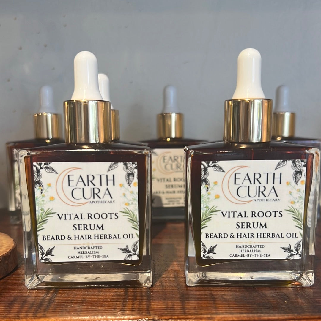 Vital Roots- HAIR & BEARD SERUM - Botanical Oils - Scalp Serum -Hair c ...